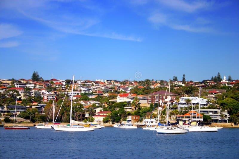 Bahía De Watsons, NSW, Australia Foto de archivo - Imagen de agua ...
