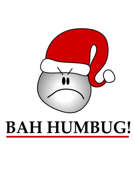 Bah Humbug Smiley Wearing Hat Stock Illustration - Illustration of ...