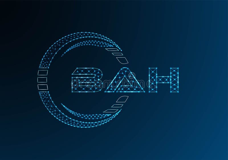 BAH Low Poly Letter Logo Vector Design. BAH Lower Poly Logo Stock ...