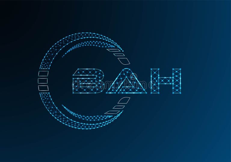 BAH Low Poly Letter Logo Vector Design. BAH Lower Poly Logo Stock ...