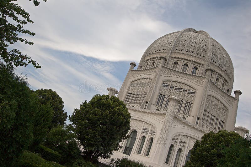 The Baha'i House Of Worship - Illinois Stock Photo - Image of north ...