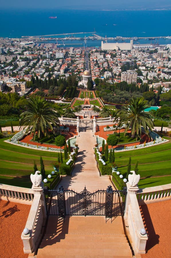 Haifa City. Nothern Israel. Stock Photo - Image of seashore, harbour ...