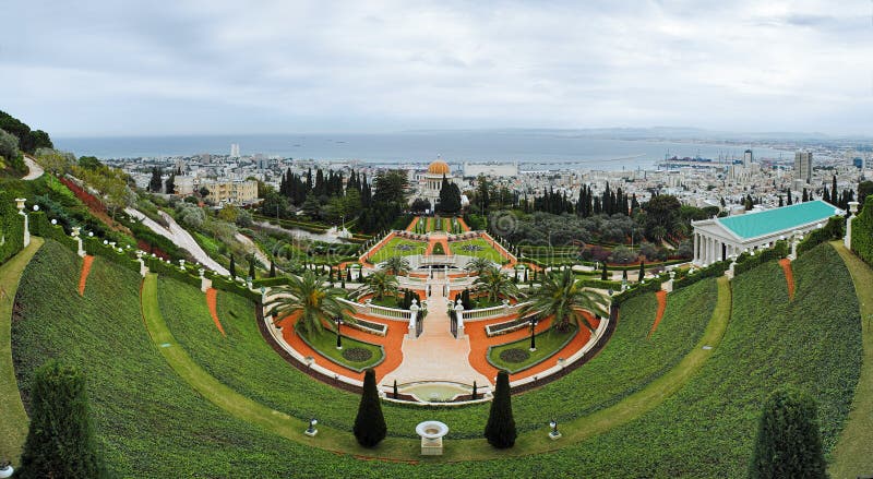 Bahai Gardens, Haifa, Israel Stock Image - Image of religion, ornate ...