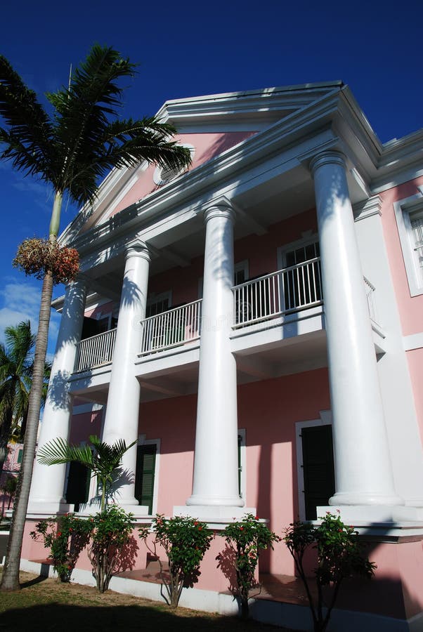 Government House in Nassau on Bahamas Stock Image - Image of ...