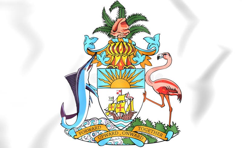 Bahamas Coat of Arms. stock illustration. Illustration of central ...