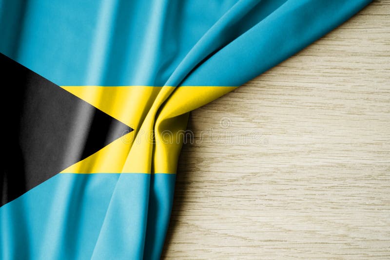 Bahamas Flag. Fabric Pattern Flag of Bahamas. 3d Illustration Stock ...