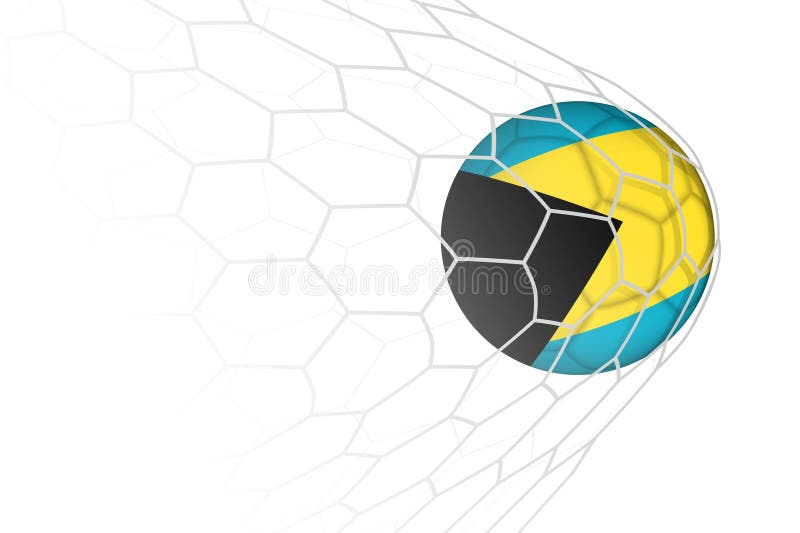 The Bahamas Flag Soccer Ball in Net Stock Vector - Illustration of ...
