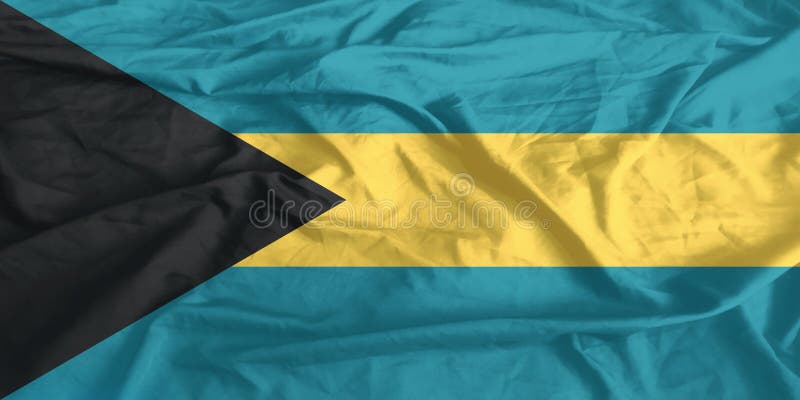 Bahamas Flag Waving Close Up Stock Illustration - Illustration of sign ...
