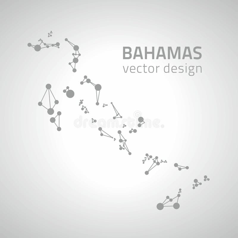 Bahamas Vector Chalk Drawing Map Isolated on a White Background Stock ...