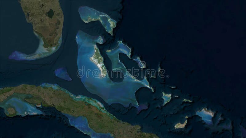 Bahamas Highlighted. High-res Satellite Stock Illustration ...