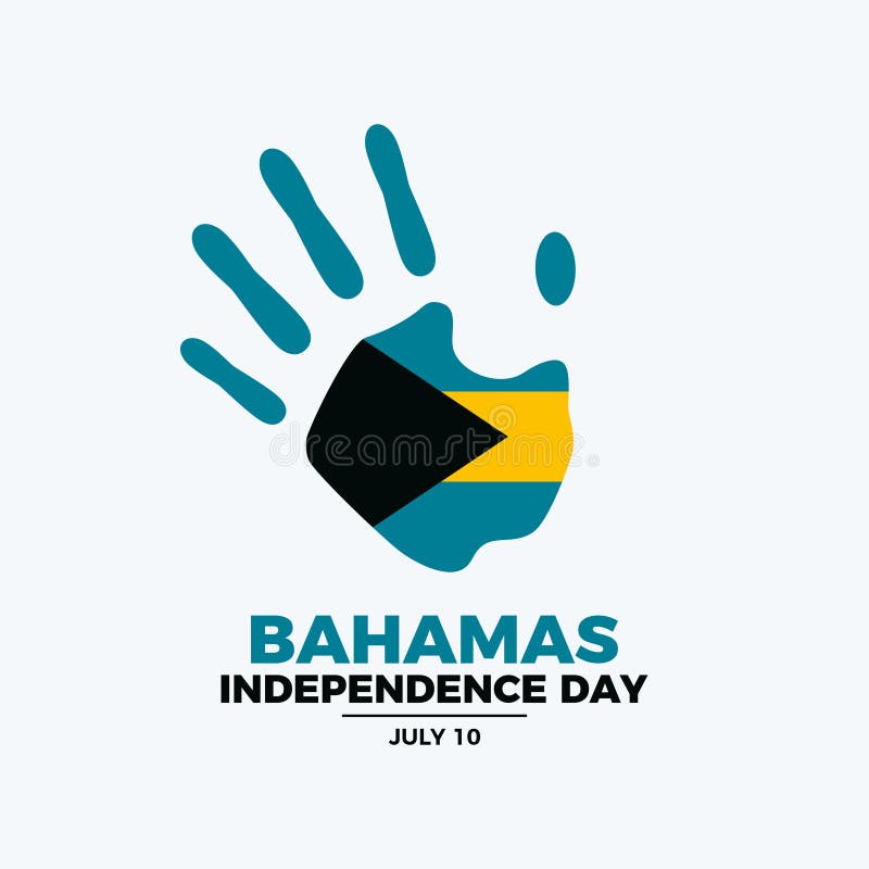 Bahamas Independence Day Poster Vector Illustration Stock Vector ...