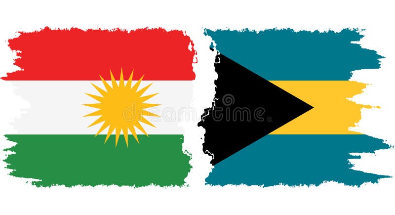 Bahamas and Kurdistan Grunge Flags Connection Vector Stock Vector ...