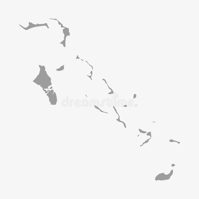 Bahamas Map with Gray Tone on Png or Transparent Background ...