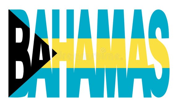 Bahamas text with flag stock vector. Illustration of bahamas - 4393644