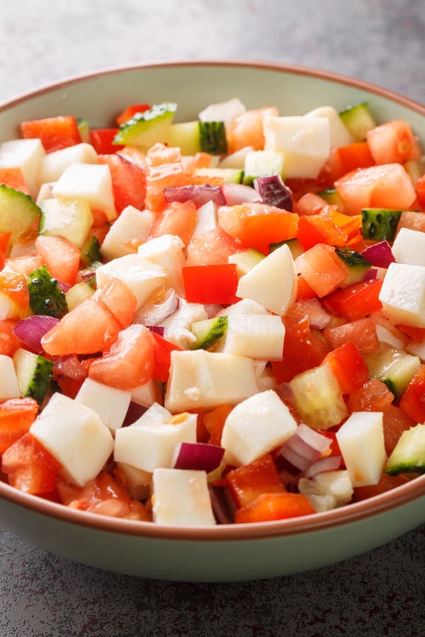 Bahamian Conch Seafood Ceviche Closeup on the Plate. Vertical Stock ...