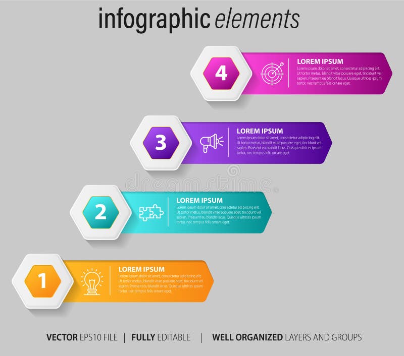 Infographic Elements Data Visualization Vector Stock Vector ...
