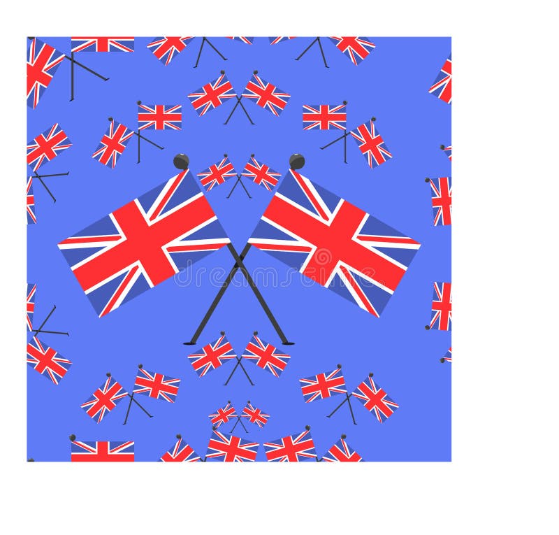Vector Illustration of United Kingdom Pattern Flags Stock Vector ...