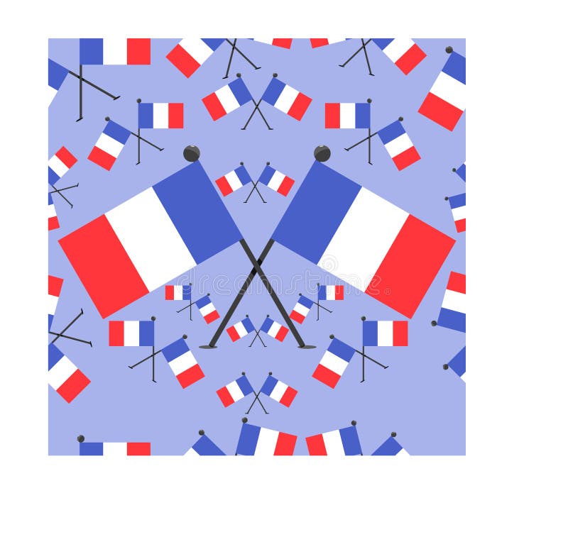 Vector Illustration of France Pattern Flags Stock Vector - Illustration ...