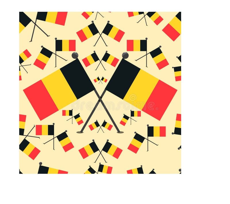 Vector Illustration of Pattern Belgium Flags Stock Vector ...