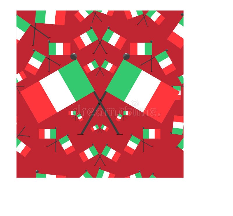 Vector Illustration of Pattern Italy Flags Stock Vector - Illustration ...