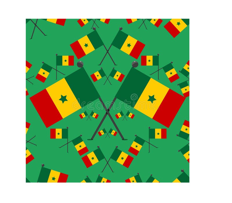Vector Illustration of Pattern Senegal Flags Stock Vector ...