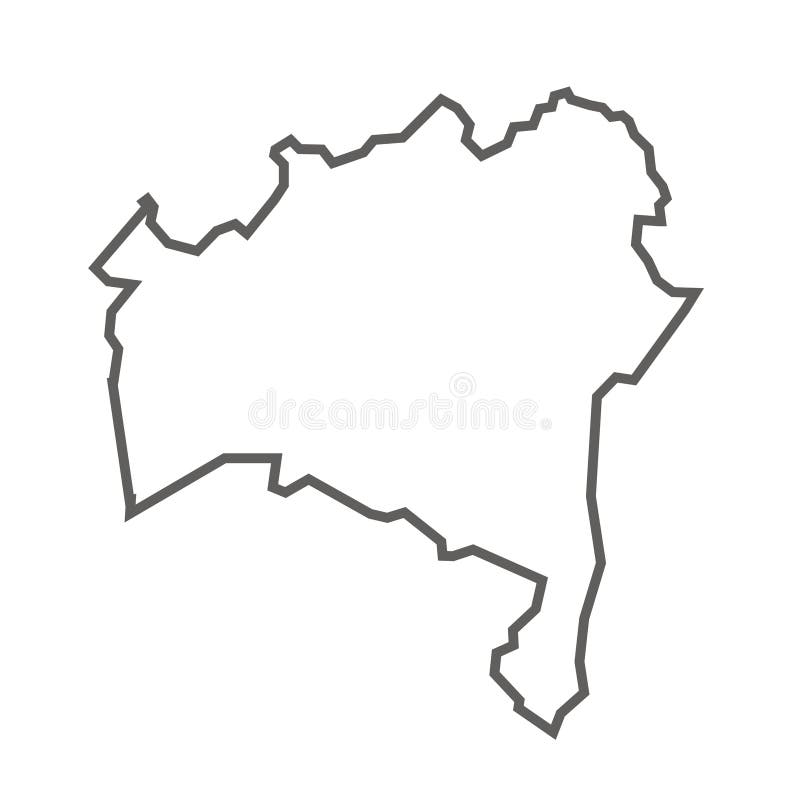 Bahia State of Brazil, Map Design in Vector Stock Vector - Illustration ...