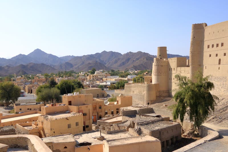 Bahla City in Oman View from Bahla Fort Stock Photo - Image of outdoors ...