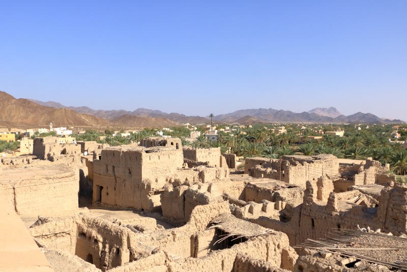 Bahla City in Oman View from Bahla Fort Stock Image - Image of oman ...