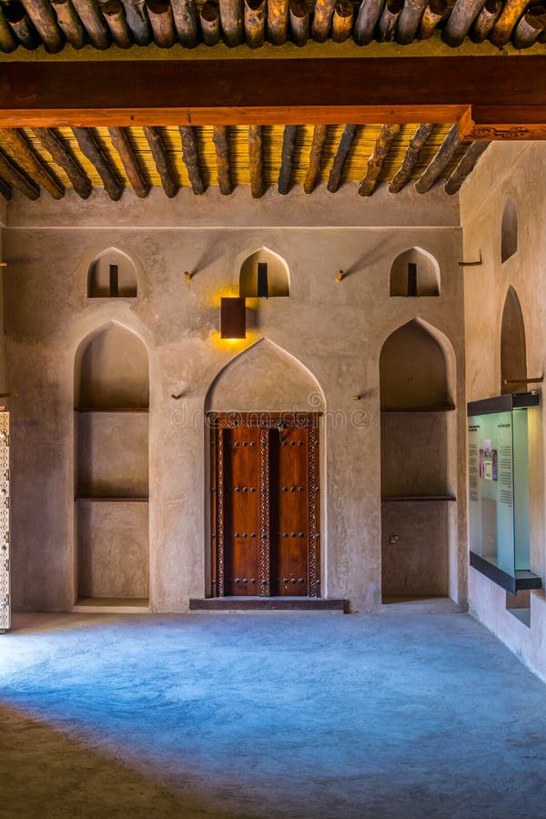 BAHLA, OMAN, OCTOBER 31, 2016: Interior of the Bahla Fort in Ad ...