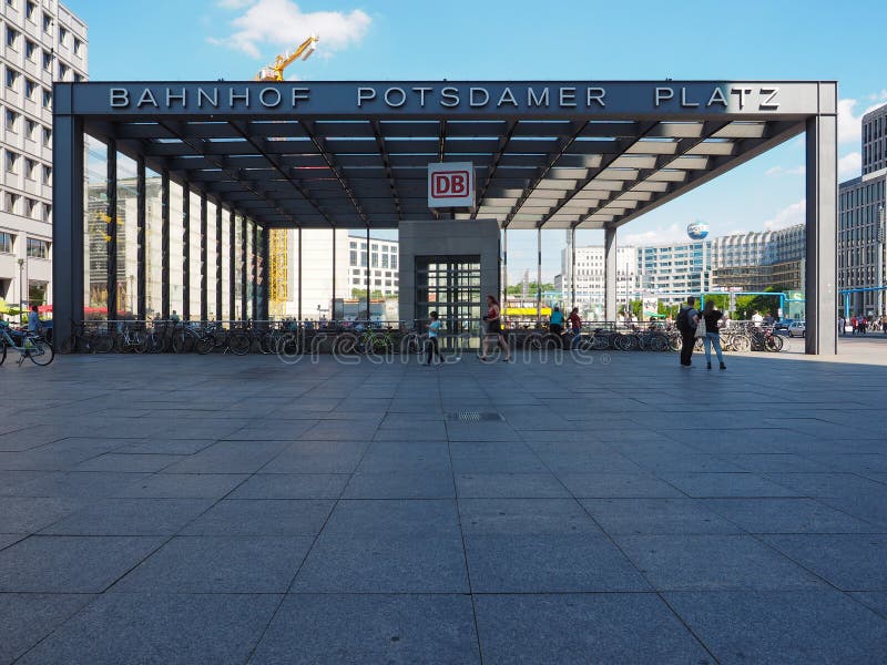 Bahnhof Potsdamer Platz Station in Berlin Editorial Stock Image - Image ...