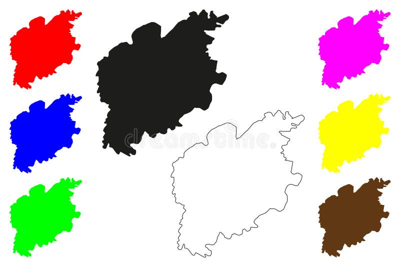 Bahraich City (Republic of India, State of Uttar Pradesh) Map Vector ...