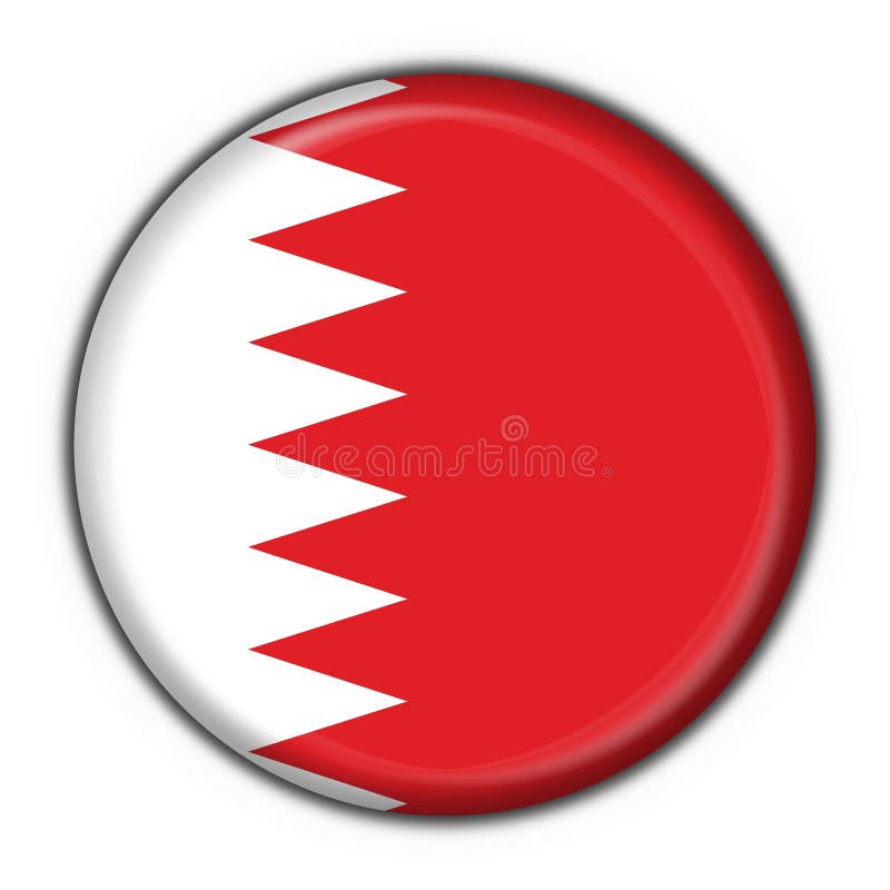Bahrain Button Flag Round Shape Stock Illustration - Illustration of ...