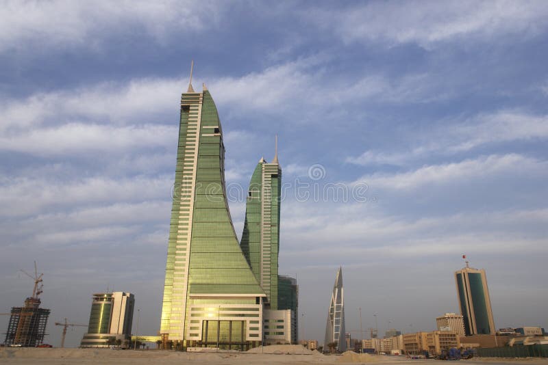 Bahrain Cityscape in a Cloudy Day Stock Image - Image of building ...