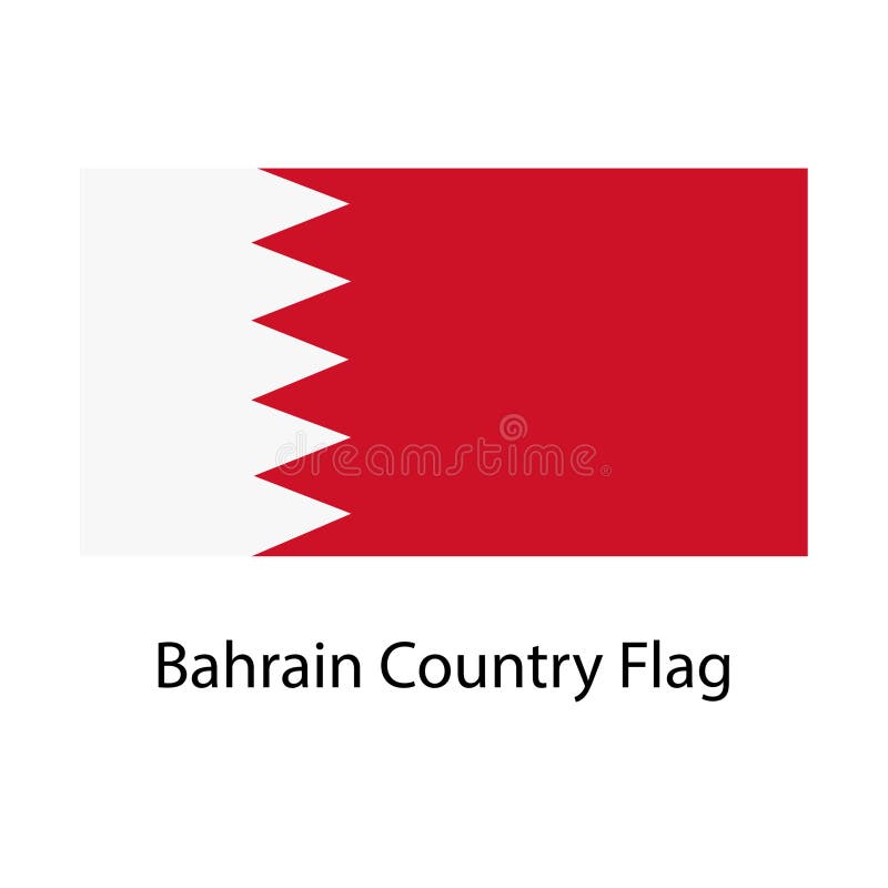 Bahrain Country Flag Hand Drawing Illustration Vector Based Drawing ...