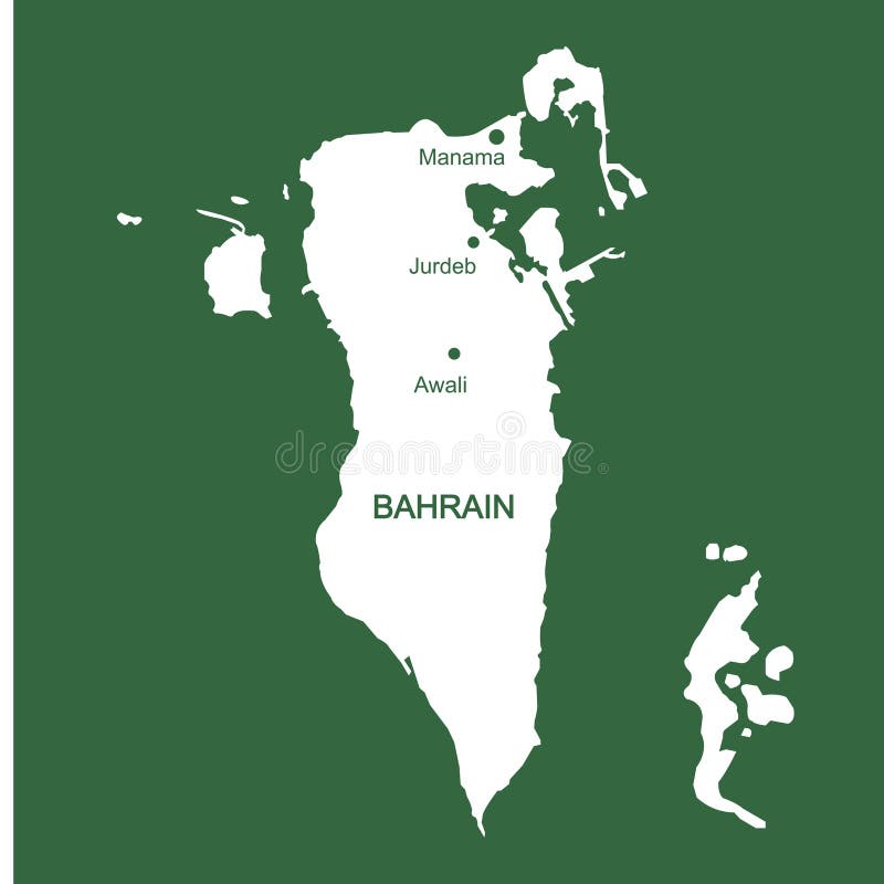 Bahrain country map stock vector. Illustration of business - 303395125