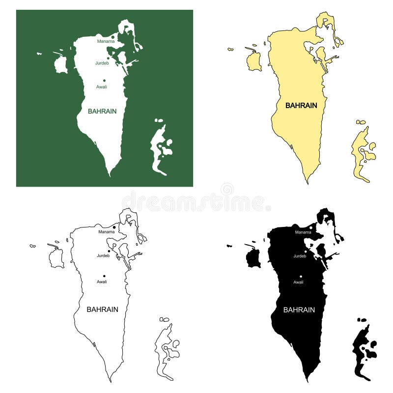 Bahrain Country Nation Flag Map Infographic Stock Vector - Illustration ...