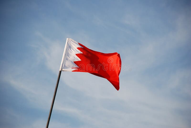 Bahrain flag stock image. Image of flag, white, bahrain - 6839257
