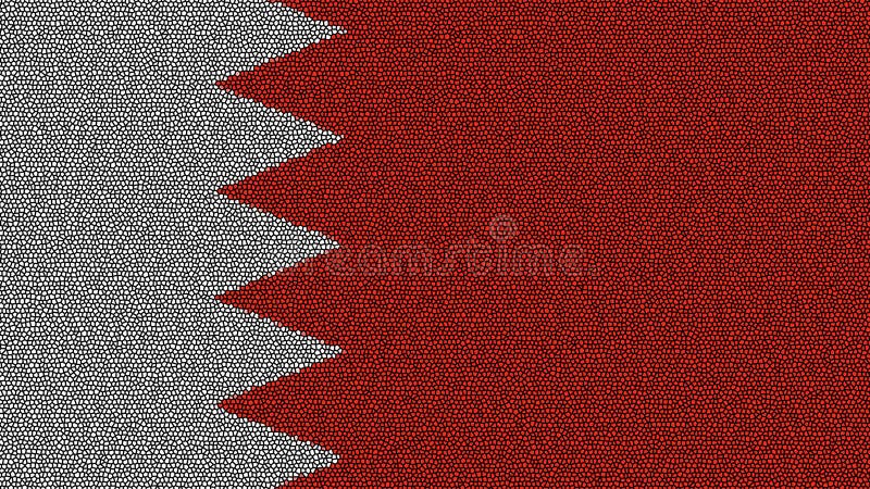 Bahrain Flag in an Abstract Mosaic Style, Creative Geometric Tile ...