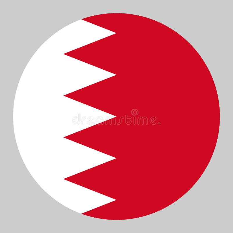 Bahrain Flag, Circle Frame, Round Icon Stock Vector - Illustration of ...