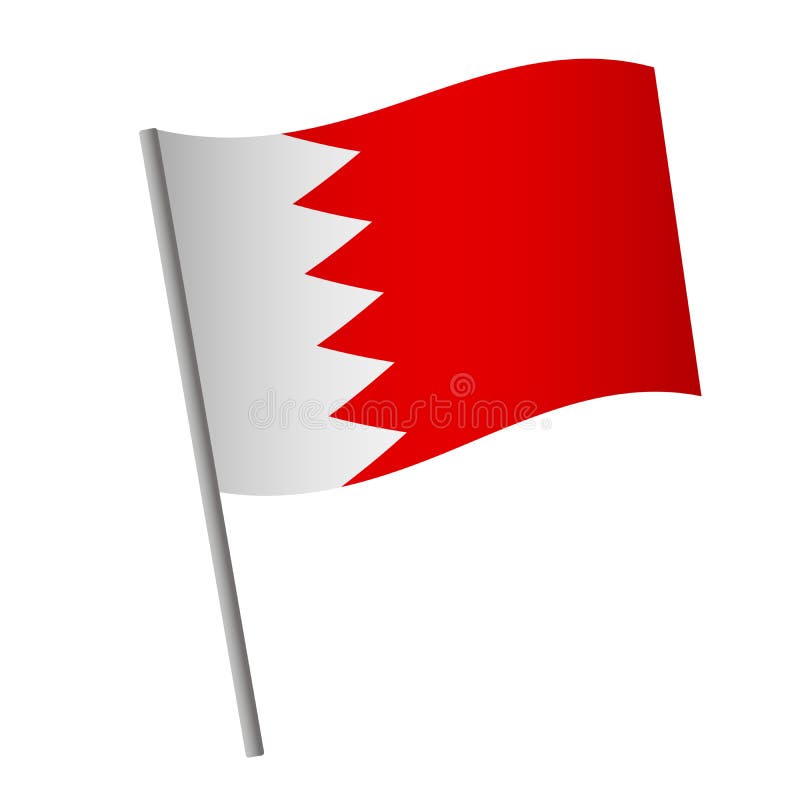 Bahrain flag icon stock illustration. Illustration of symbol - 136486482