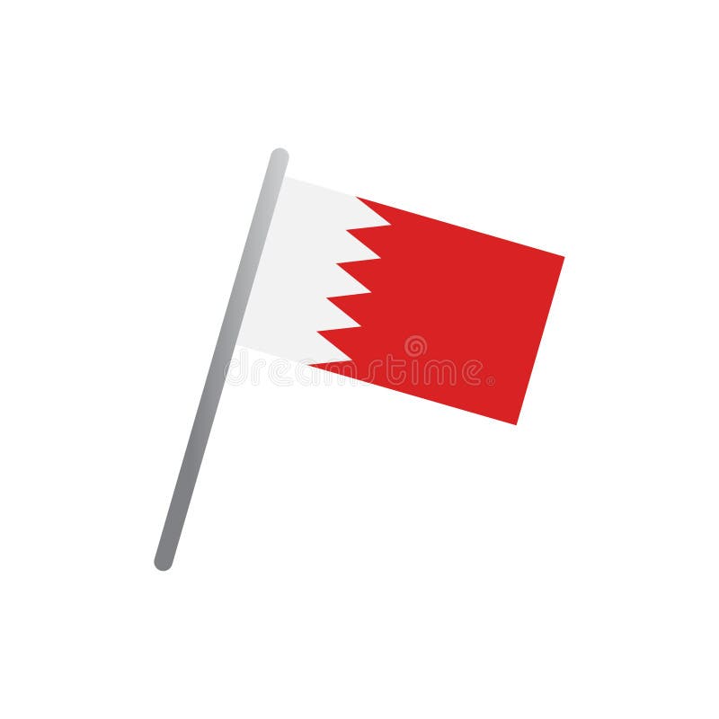 Bahrain Flag Icon Vector Template Illustration Logo Design Stock ...