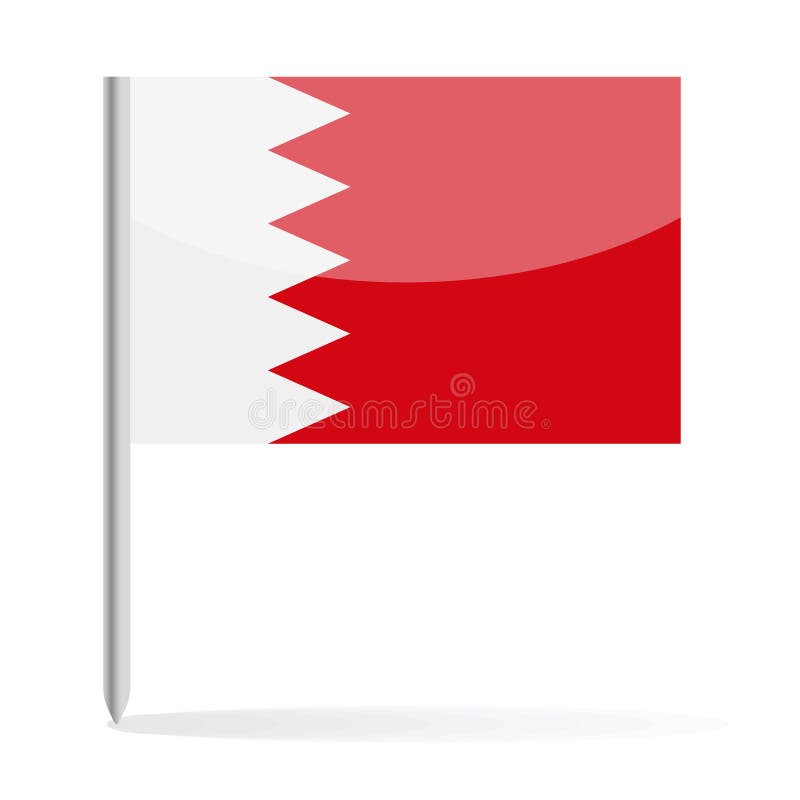 Bahrain Flag Pin Vector Icon Stock Illustration - Illustration of event ...