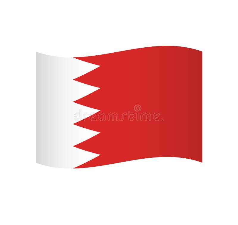 Wavy Vector Flag of Bahrain Stock Illustration - Illustration of ...
