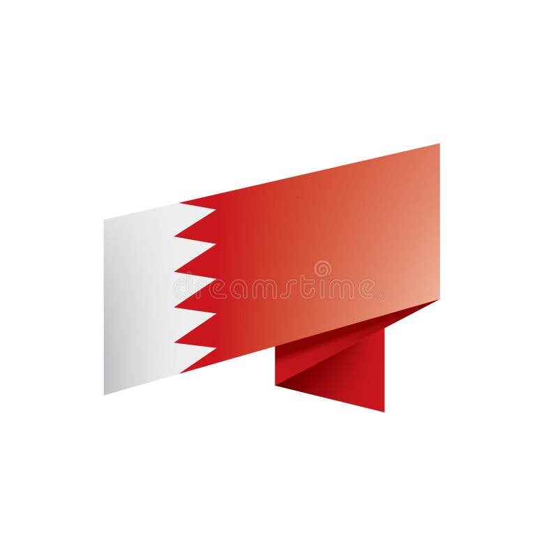 Bahrain Flag, Vector Illustration on a White Background Stock Vector ...