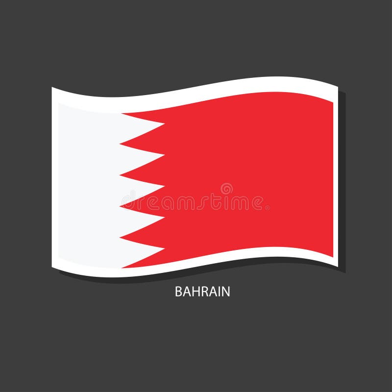 Bahrain-flaggvektorversion Som Sparar Flaggor Vektor Illustrationer ...