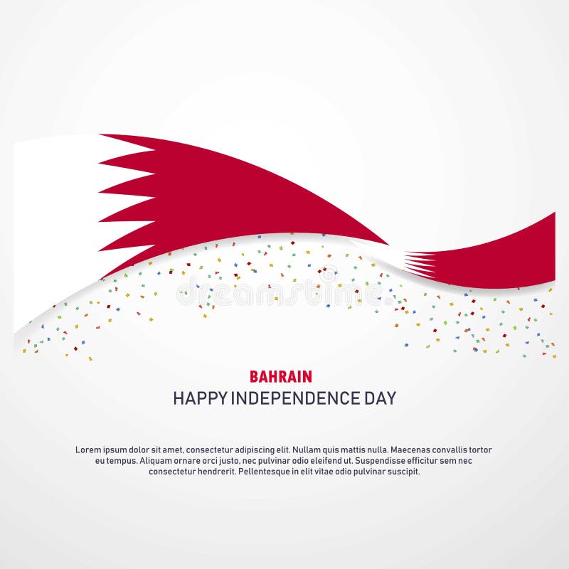 Bahrain Happy Independence Day Background Stock Vector - Illustration ...