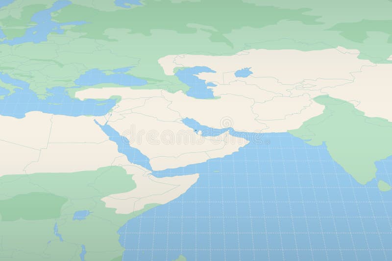 Bahrain Highlighted on a Detailed Map, Geographic Location of Bahrain ...