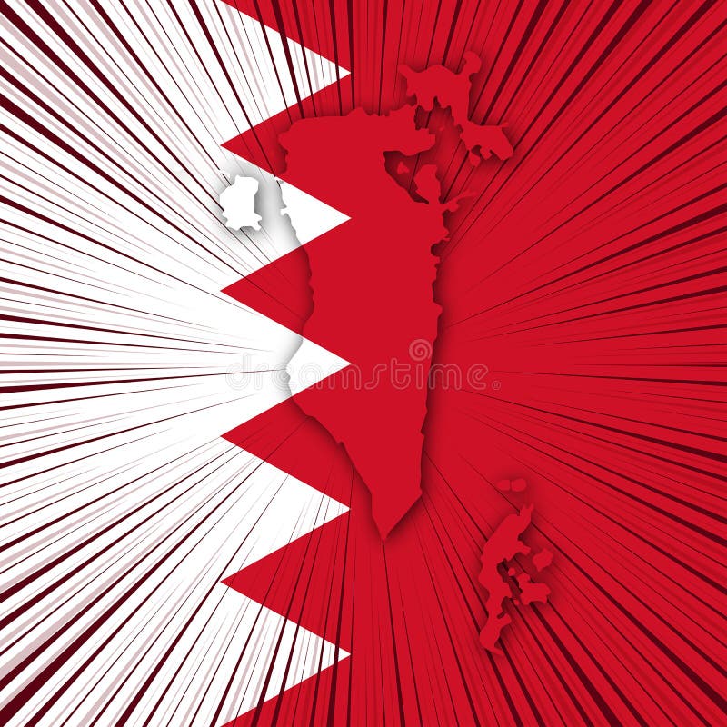 Bahrain Independence Day Map Design Stock Vector - Illustration of ...