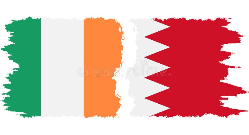 Bahrain and Ireland Grunge Flags Connection Vector Stock Vector ...