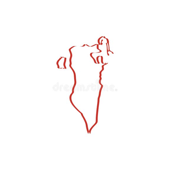 Bahrain Map Icon Vector Element Stock Vector - Illustration of country ...